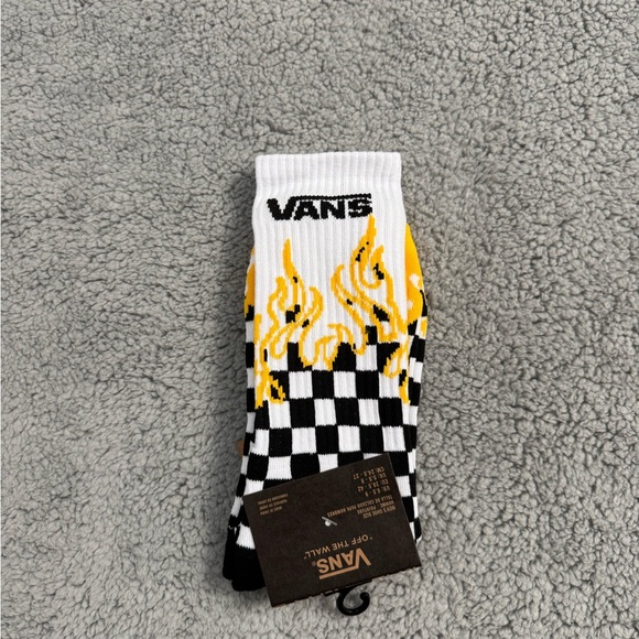 Vans | Underwear & Socks | Vans Checkered Flames Crew Socks Mens Womens ...